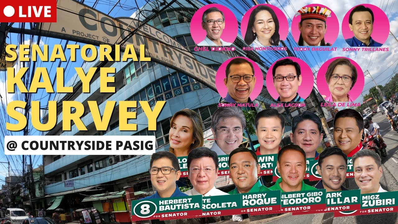LIVE🔴 SENATORIAL KALYE SURVEY AT COUNTRYSIDE PASIG | APRIL 6, 2021 ...