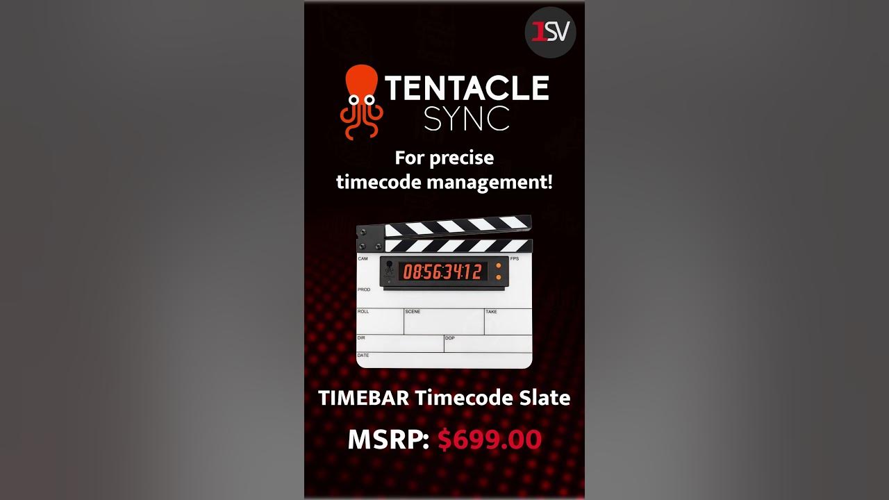 Streamline Your Studio Setup With Tentacle Sync's TIMEBAR Timecode Slate! - YouTube