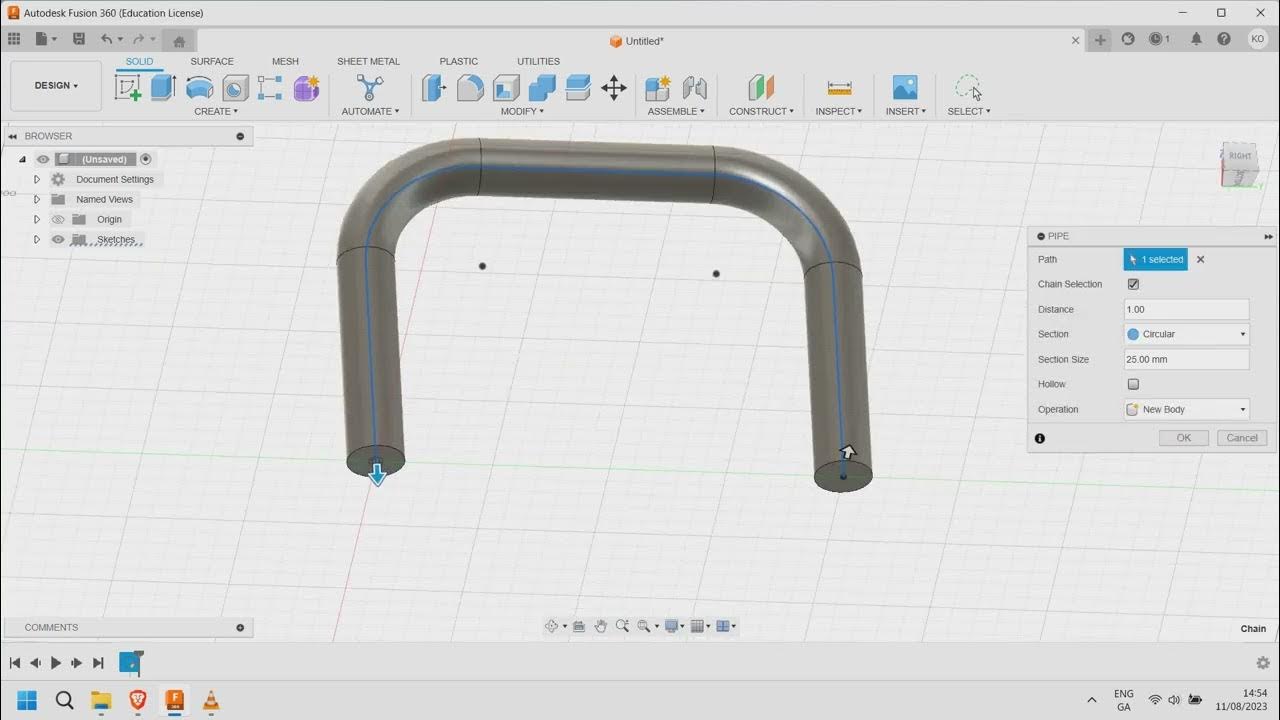 AutoDesk Fusion 360 & CFD - Water Pipe Creation & Flow Simulation/Pressure Analysis - YouTube