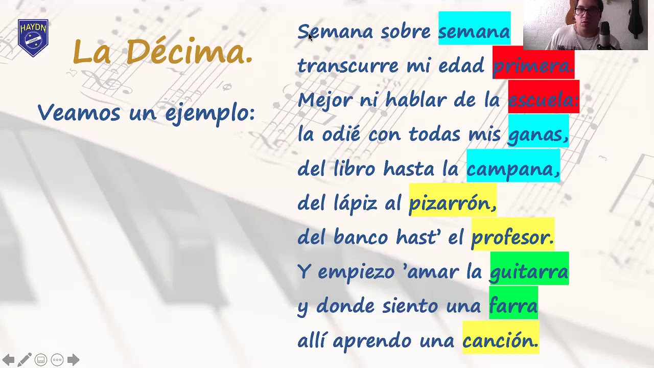 CÁPSULA EDUCATIVA 2: 7mo Bás - Guía 4 Música - Décimas - YouTube