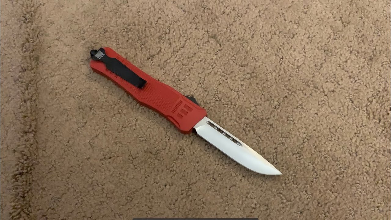 Very Cool Red OTF Knife - YouTube