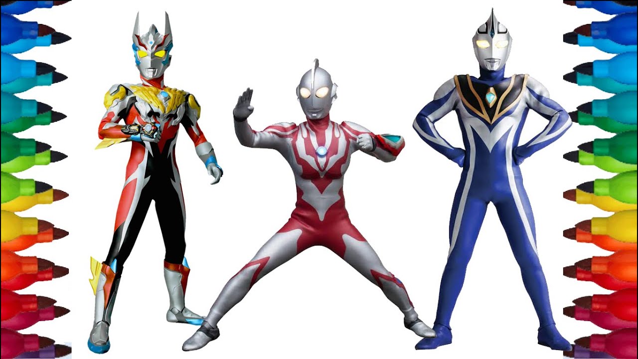 MEWARNAI ULTRAMAN REIGA, ULTRAMAN RIBUT DAN ULTRAMAN AGUL V2 #ultraman ...