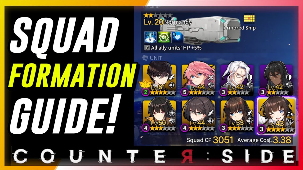 CounterSide Squad/Team Formation Guide - YouTube