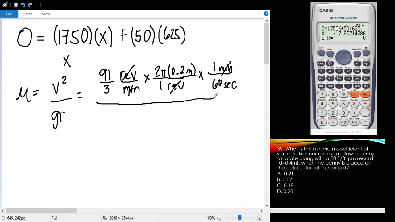 Special Topics - Physics / Mechanics Handouts Solution Part 3 - YouTube