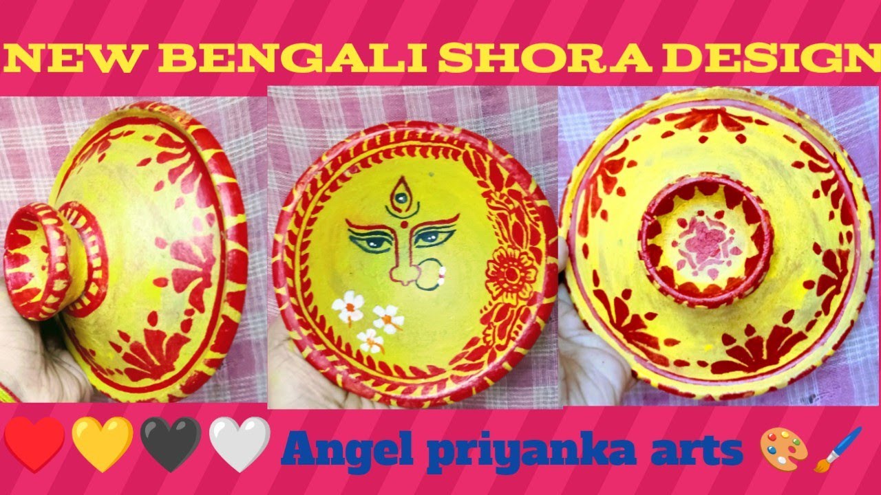 How to make ।। durga pujar special shora design ।। Angel priyanka arts ...