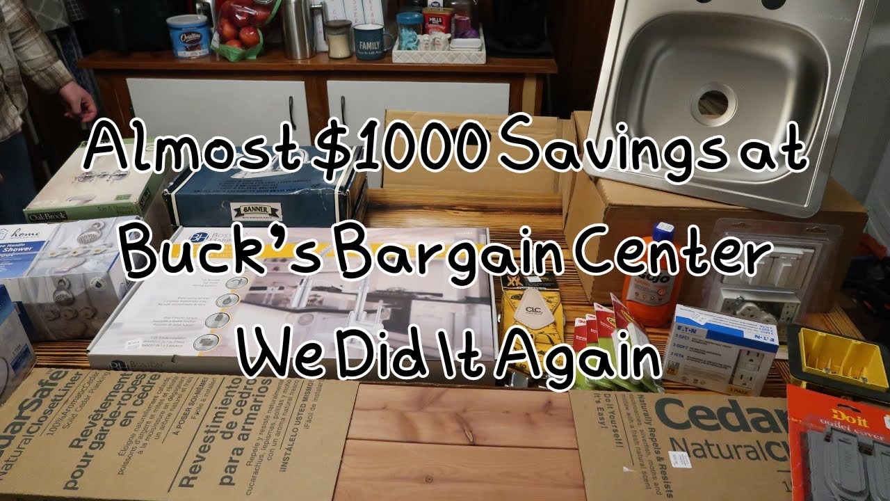 Almost $1000 Savings at Buck's Bargain Center We Did It Again - YouTube
