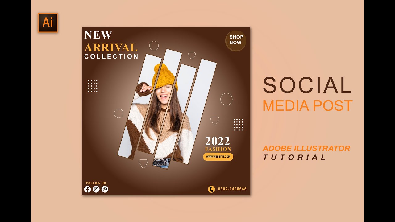 Social media post design in adobe illustrator | Fashion banner design ...