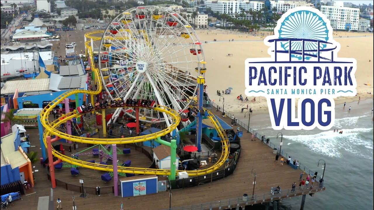 Riding the Famous West Coaster at the Santa Monica Pier! Pacific Park ...