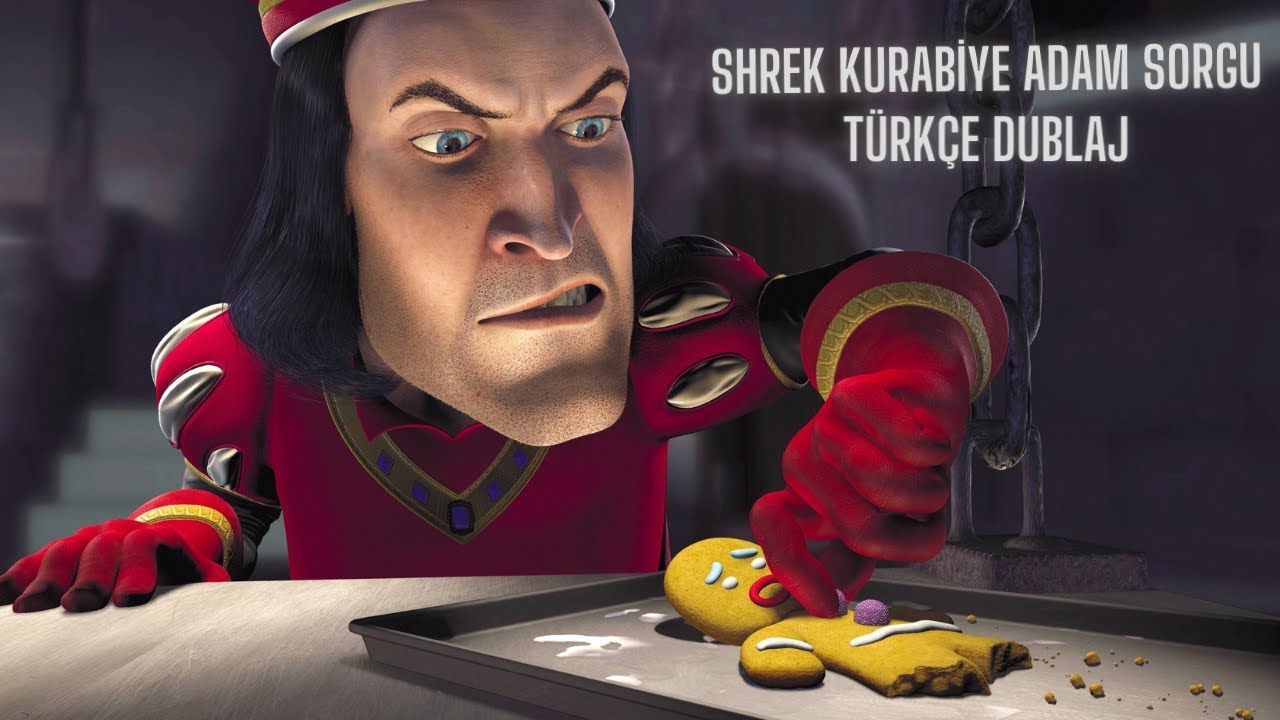 Shrek | Kurabiye Adam , Lord Farquaad tarafından sorgulanıyor. | Türkçe ...