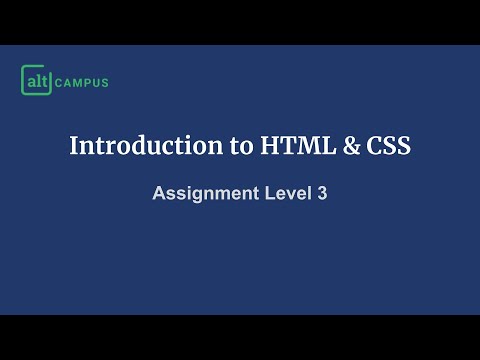 Web Resume - Assignment Level 3 | Introduction to HTML and CSS - YouTube