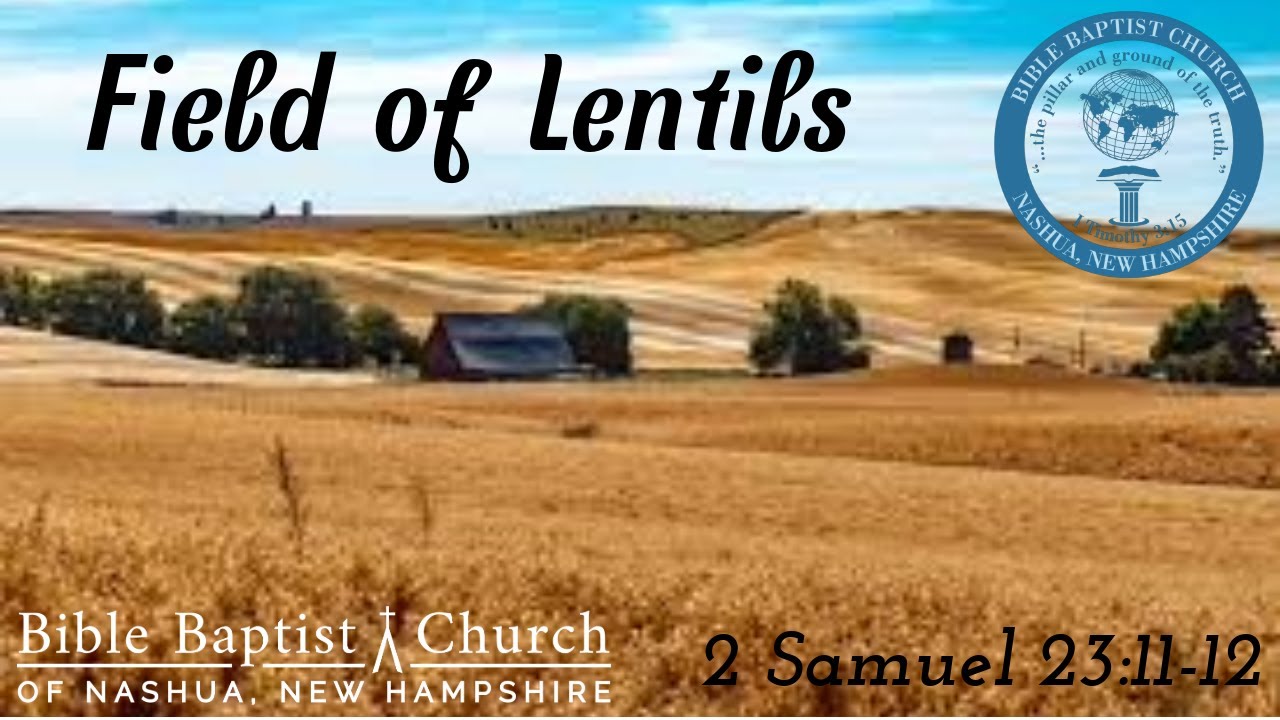 2 Samuel 23:11-12, Field of Lentils, (9-8-24) - YouTube