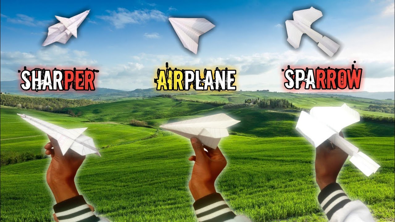 best 3 flying plane helicopter , paper airplane flying, how to make 3 ...