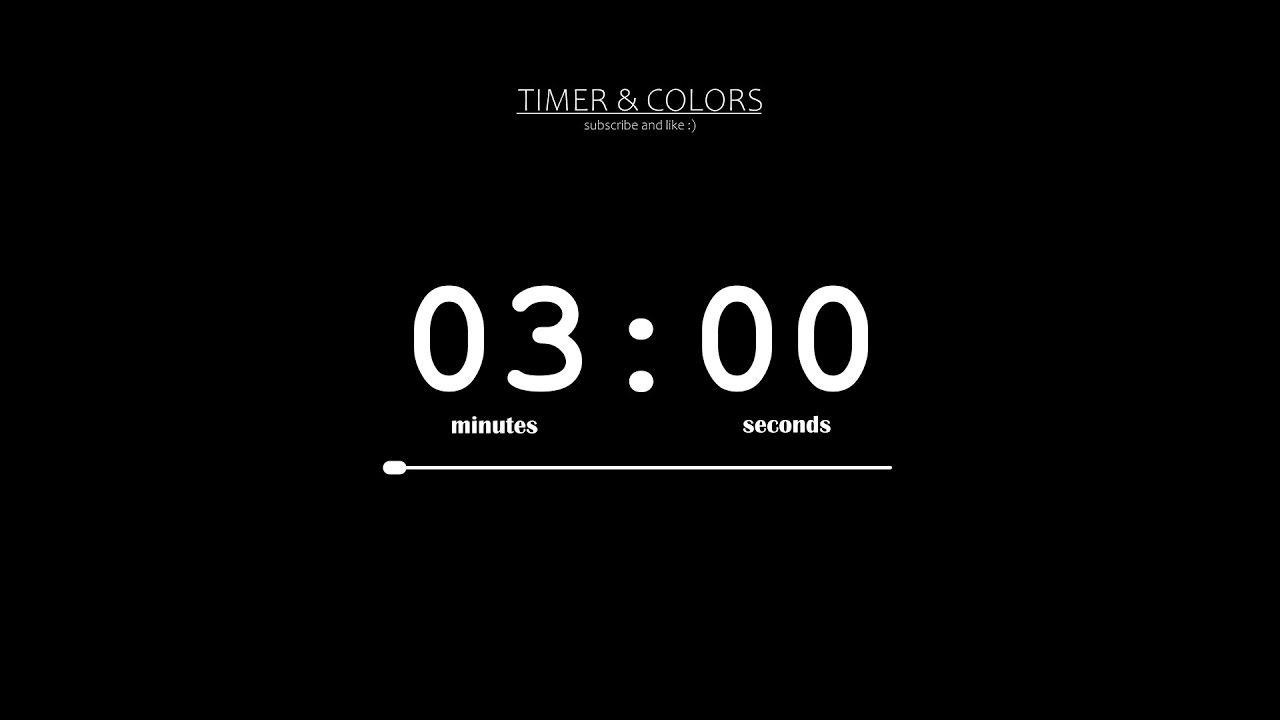 ⏰ 3 Minute Timer / Black Screen ⚫ / Countdown - YouTube