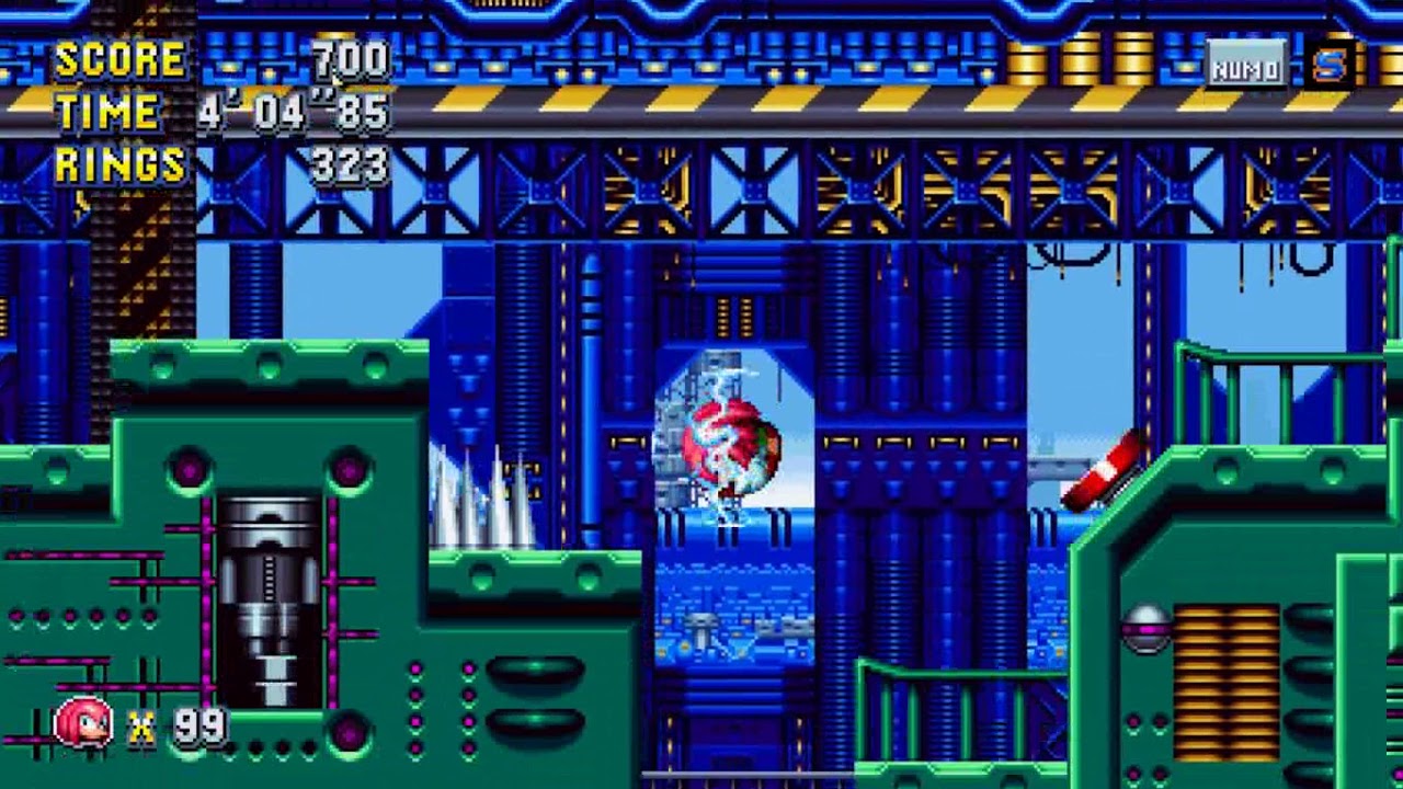 Sonic Mania Ring Attack : Metallic Madness act 1 (Knuckles) 691 Rings ...