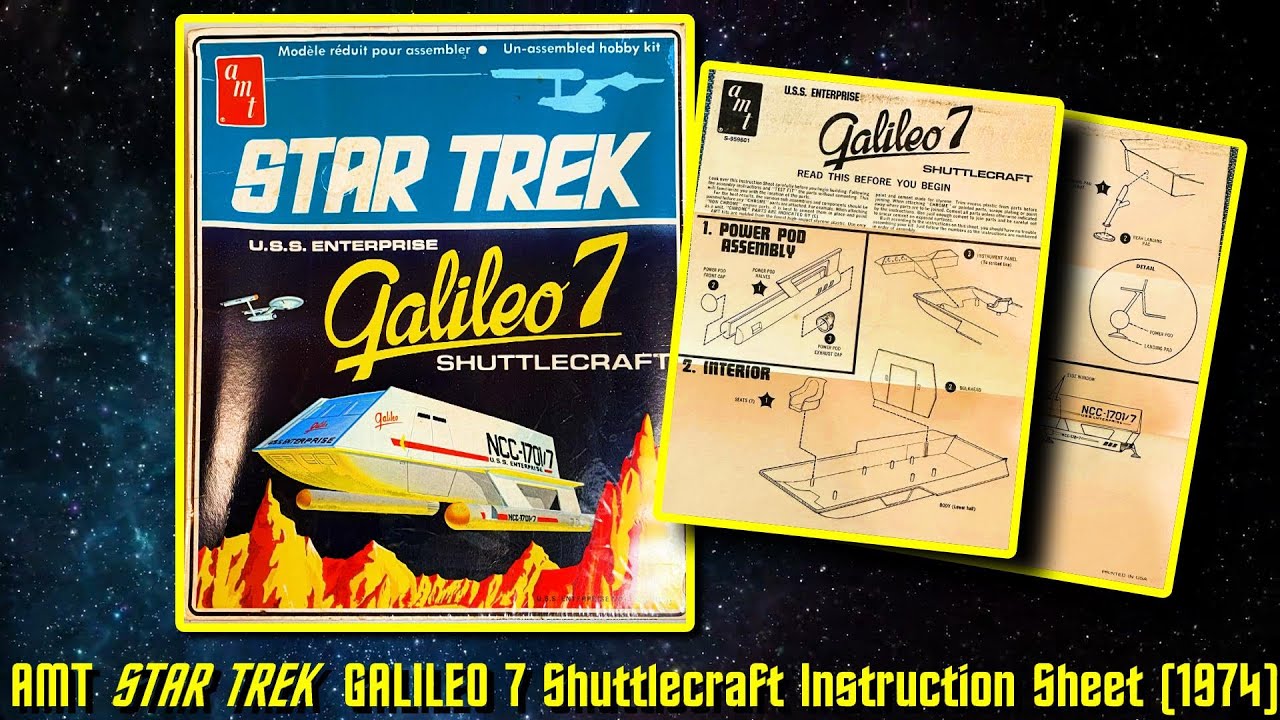 AMT STAR TREK U.S.S. Enterprise GALILEO 7 "SHUTTLECRAFT" Model Kit ...