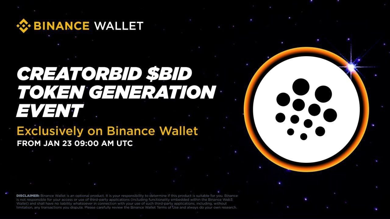 BINANCE WALLET FIRST TOKEN GENERATION EVENT- CREATORBID : How to ...