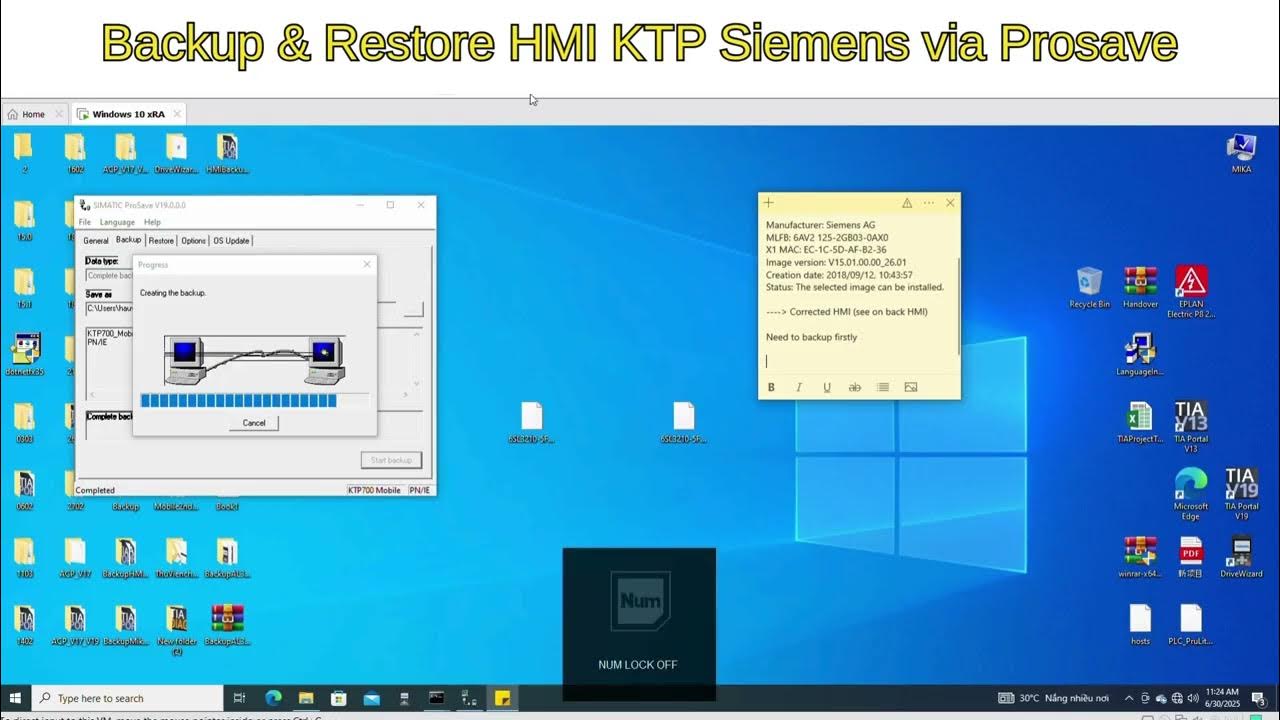How to Backup & Restore Siemens KTP HMI Using Prosave - YouTube