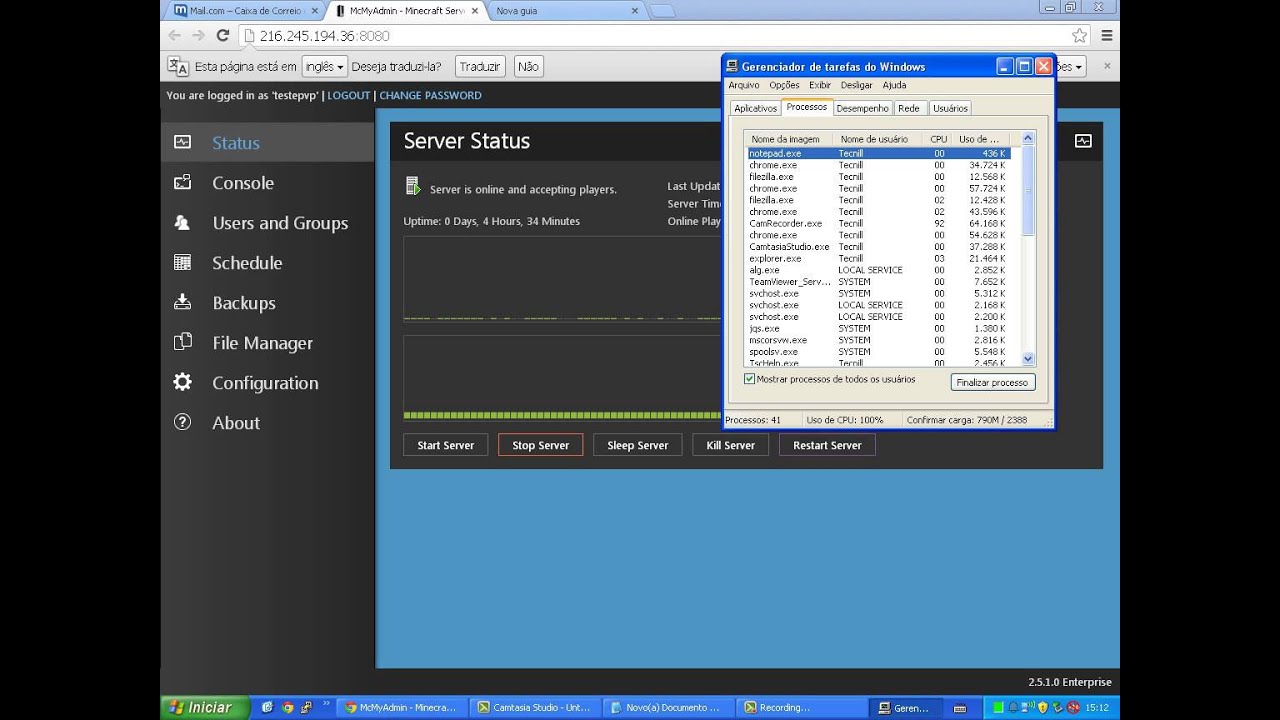 Tutorial McMyAdmin Painel Minecraft - HostGameBR - YouTube