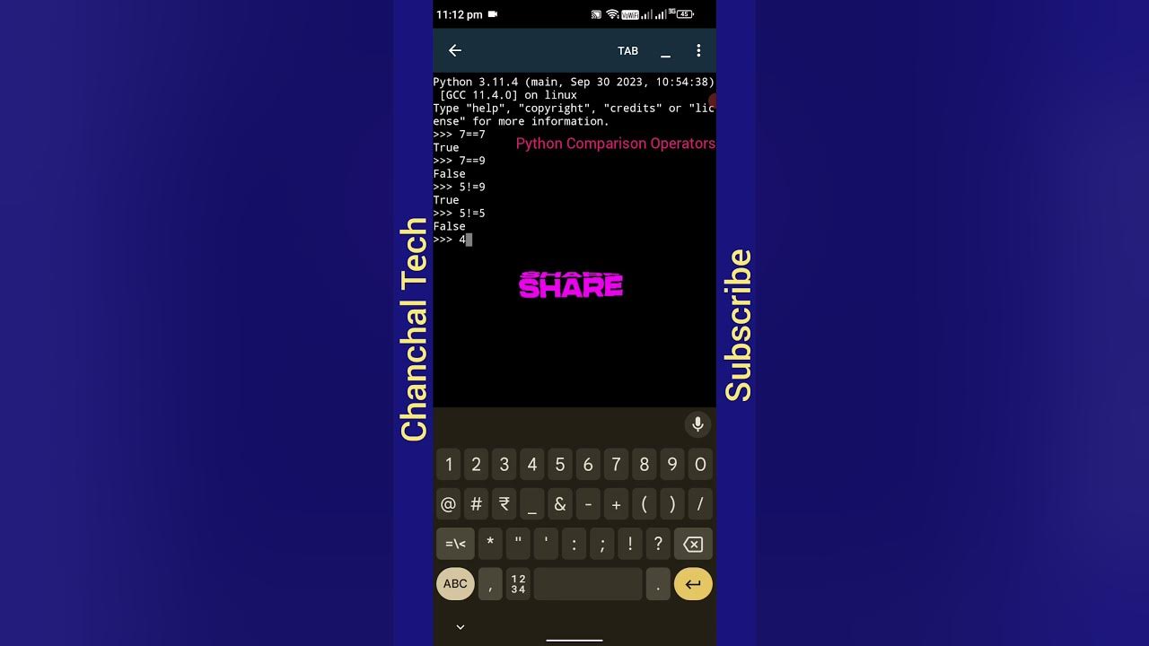 Python Comparison Operators Pythonprogramming Python Pythontutorial