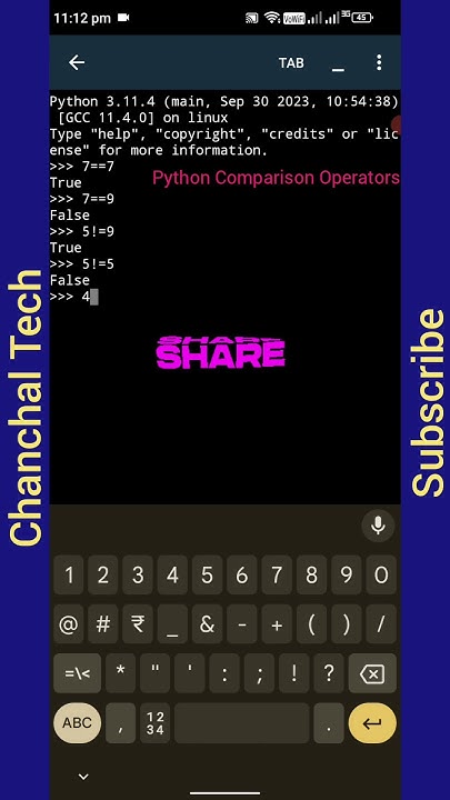 Python Comparison Operators Pythonprogramming Python Pythontutorial Shortsfeed Youtube