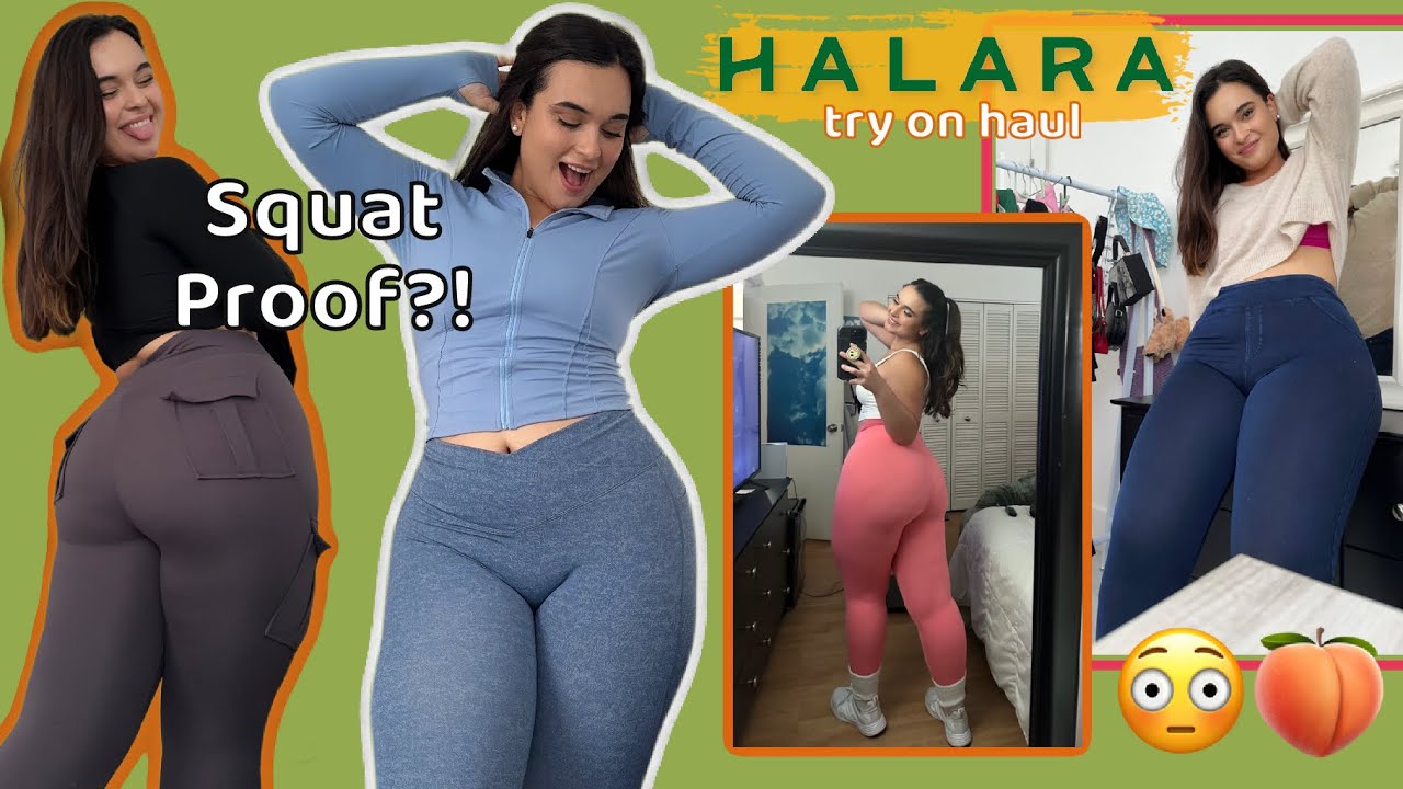 TESTING HALARA LEGGINGS! Are They Squat Proof?! | Curvy Try On Haul ...