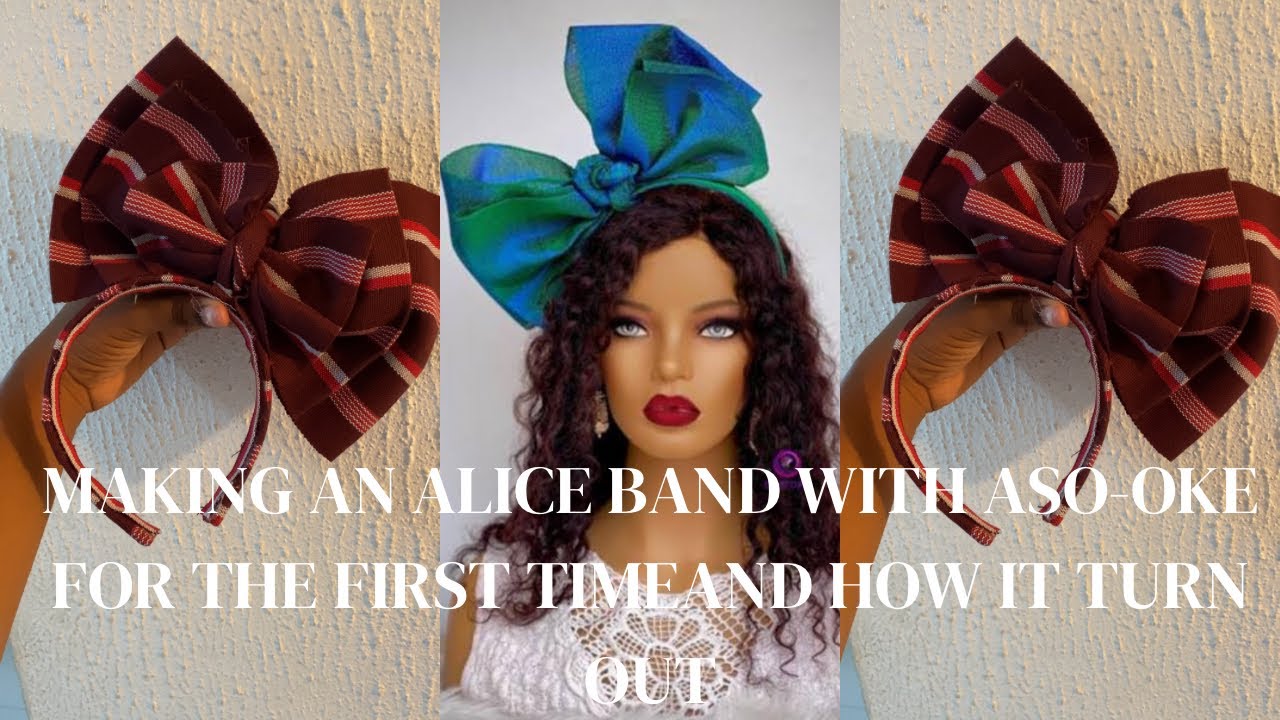DIY SEWING: I made an Alice band with Aso-oke, the process and final ...