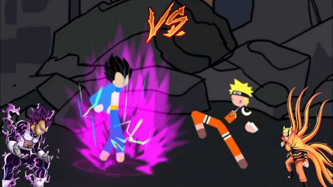 Naruto Vs Vegeta Stickman Animeted Fight Gameplay - YouTube