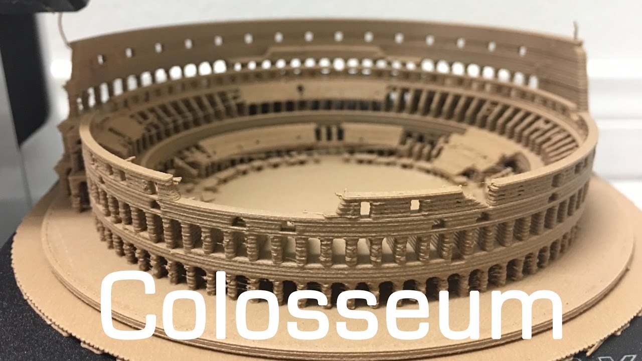 MONOPRICE Select Mini 3D Printer - 3D Printing the Colosseum - Wood ...