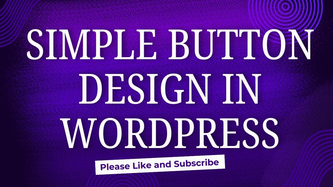 Simple Button design on WordPress Website | Elementor | Web Design ...