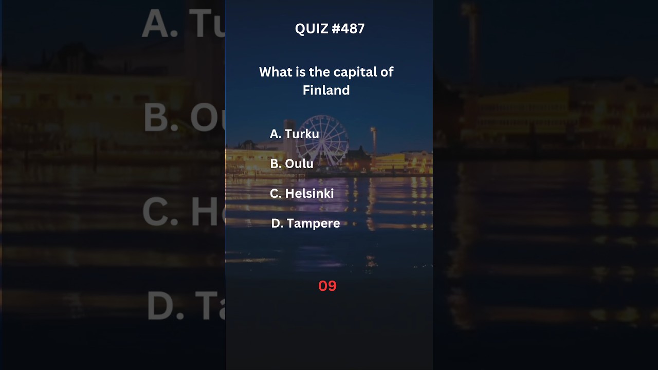 Quiz 487// Capital of Finland #shortvideo #shorts #short #quiz # ...