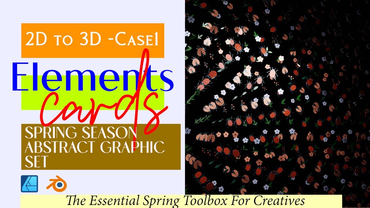 2D to 3D: Spring Season Abstract Graphic Set - YouTube