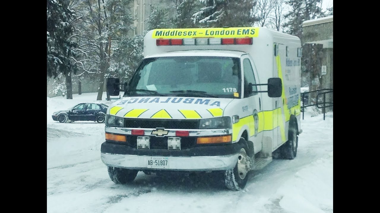 London Middlesex "EMS" On A Run In London Ontario 12/4/13 Columbia ...