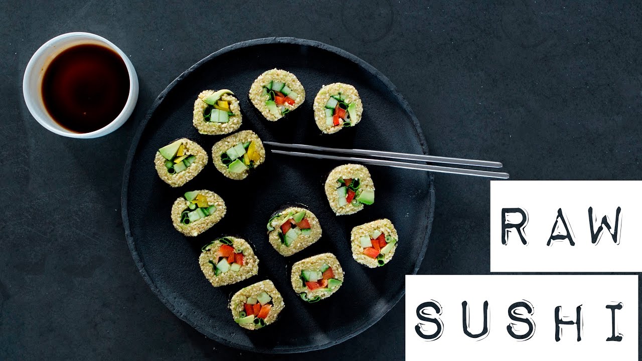 How I make raw SUSHI | vegan recipe - YouTube