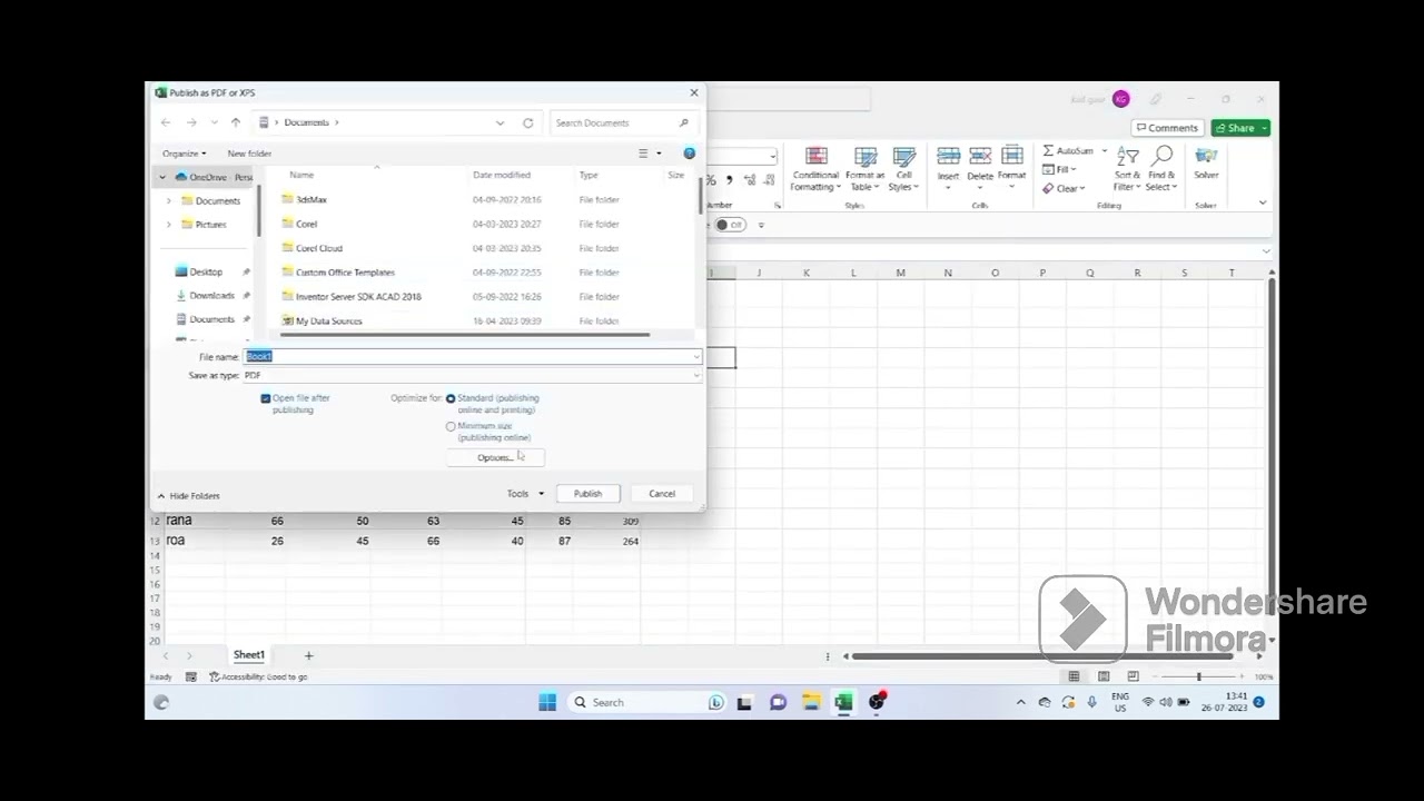 excel data convert into pdf - YouTube