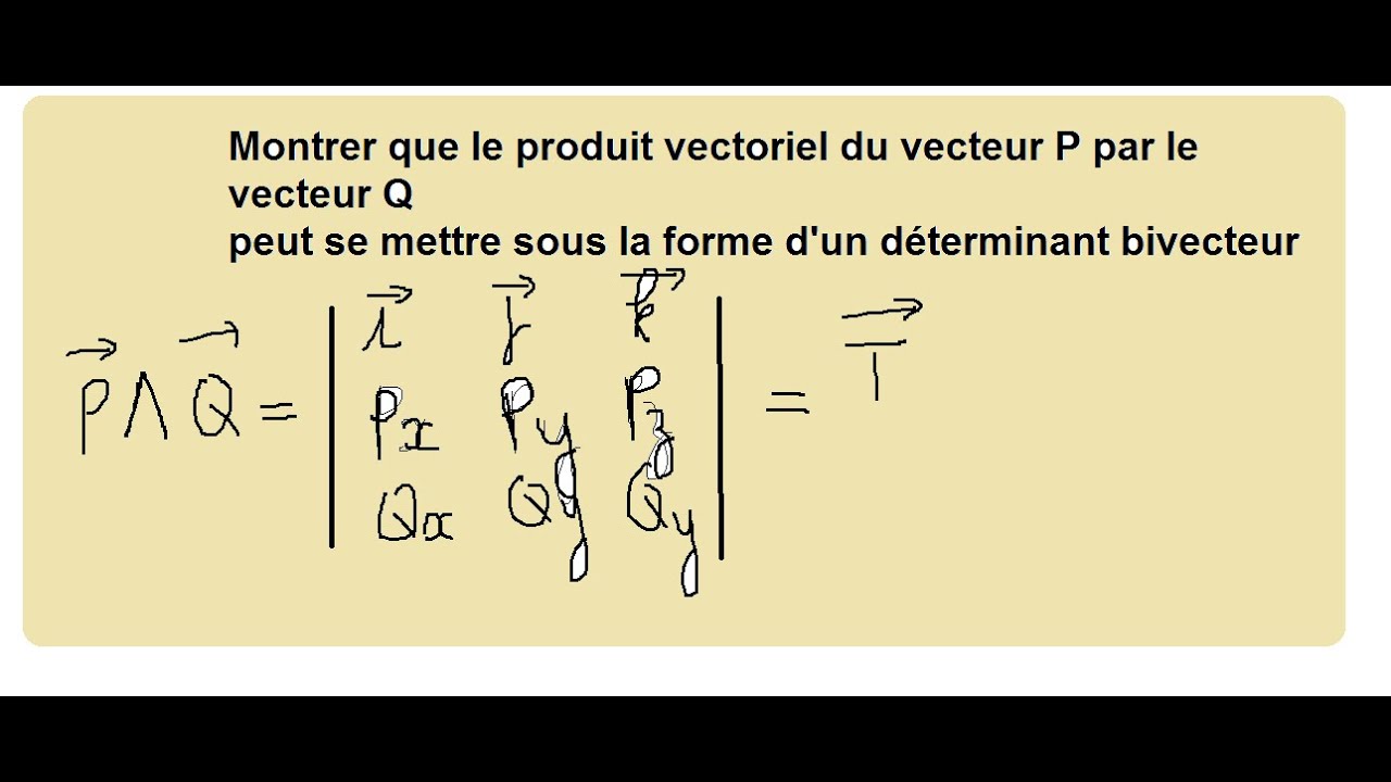 Le produit vectoriel - Expression analytique et matriciel - YouTube
