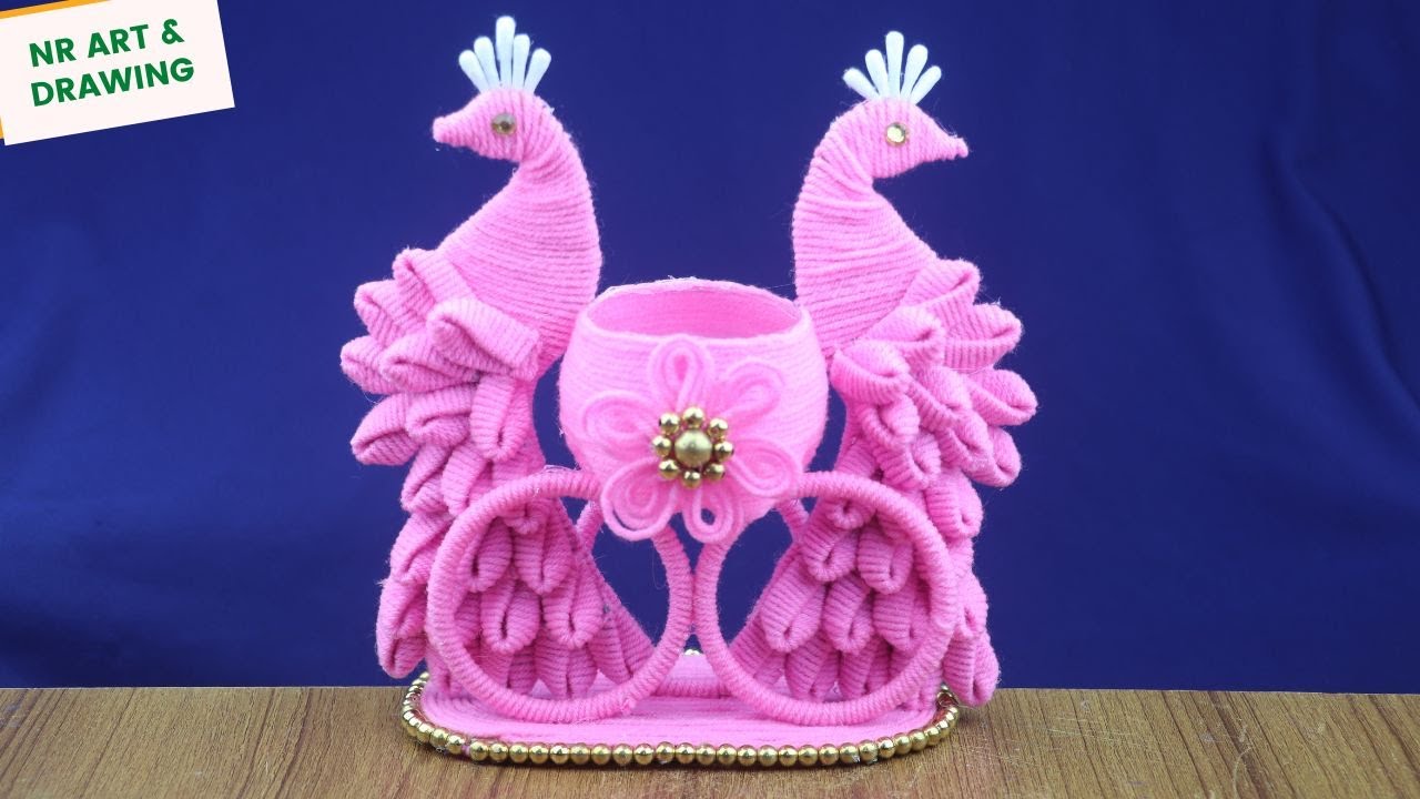Expert Crafter Shares DIY Beautiful Peacock Design Showpiece Making ...