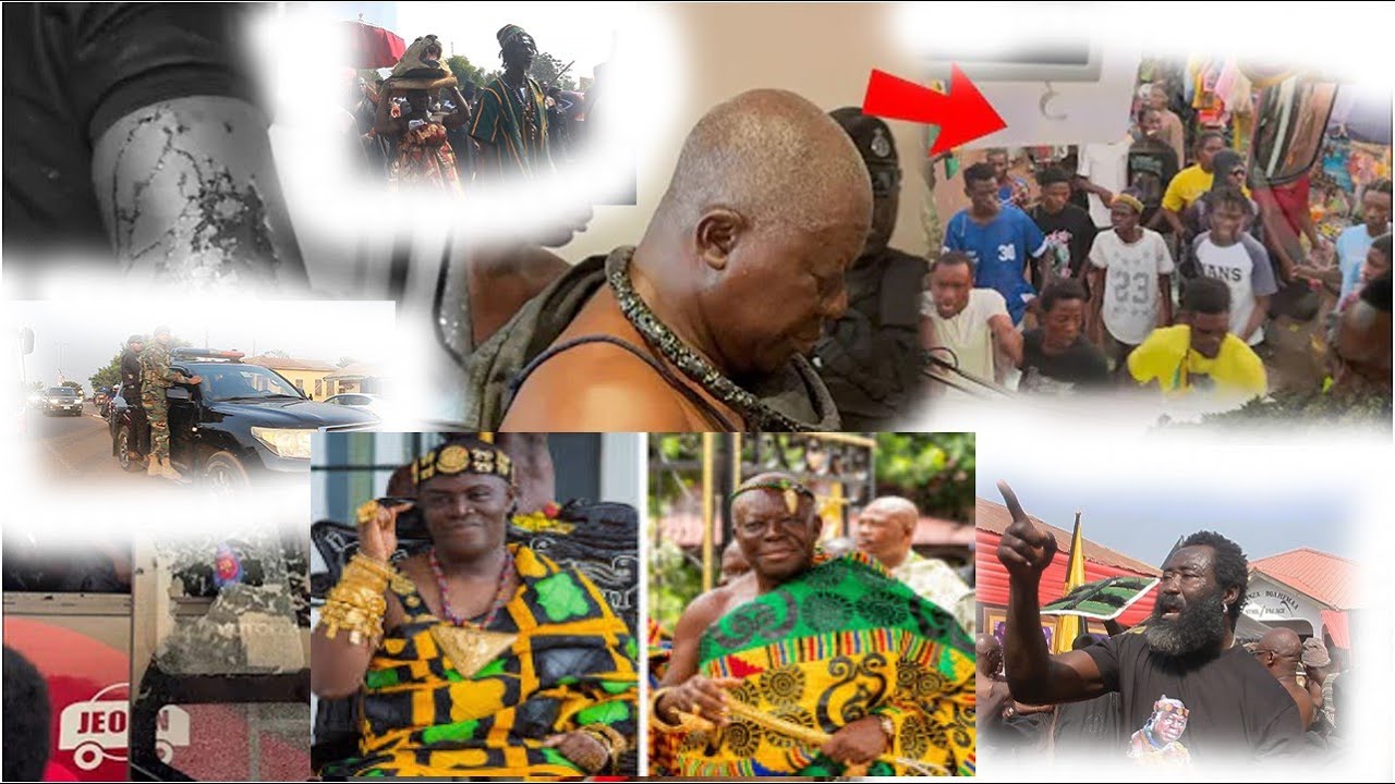 Very S@d:Techiman People Attacked Otumfour Car’s & his People After ...