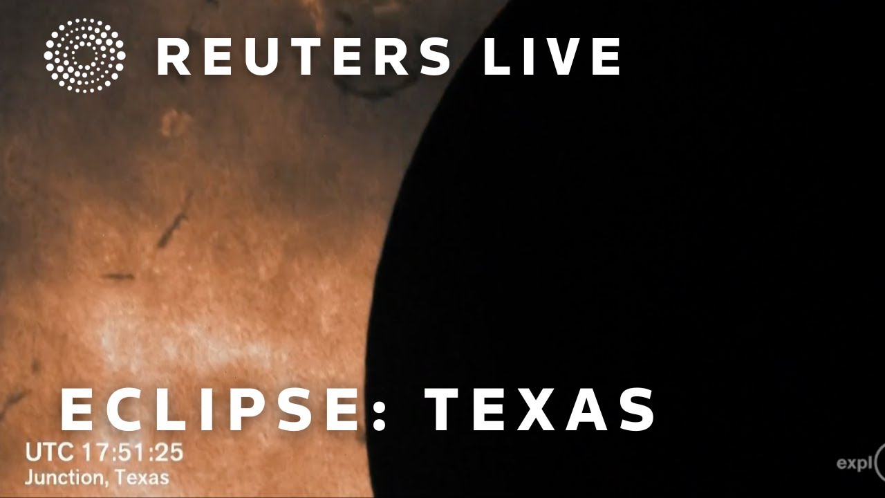 LIVE: A telescopic view of the total solar eclipse in Texas by the ...