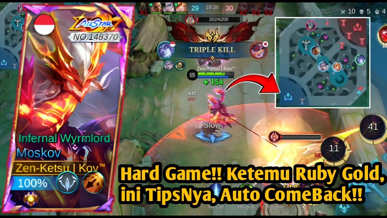 Hard Game!!! Moskov Ketemu Ruby Gold Lane, Ini Cara Mengatasinya, Auto MVP!! - Mobile Legends ...