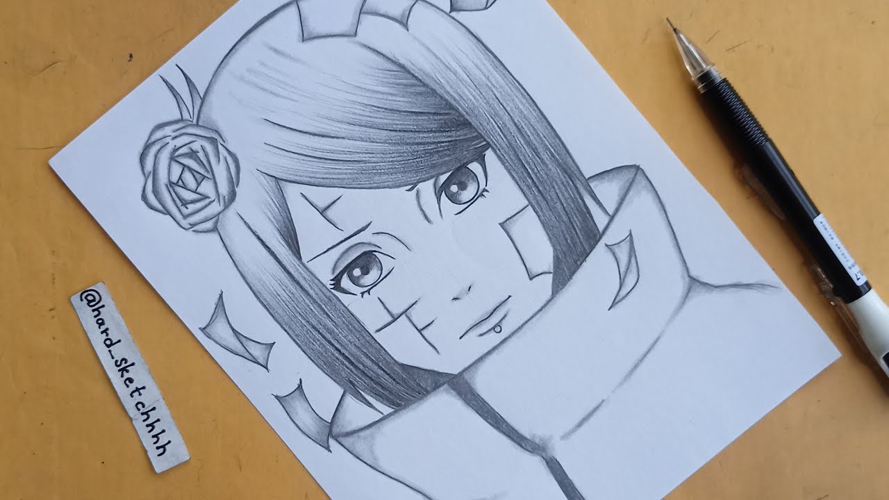 How to draw Konan (Naruto Shippuden ) || Easy Anime drawing - step by ...