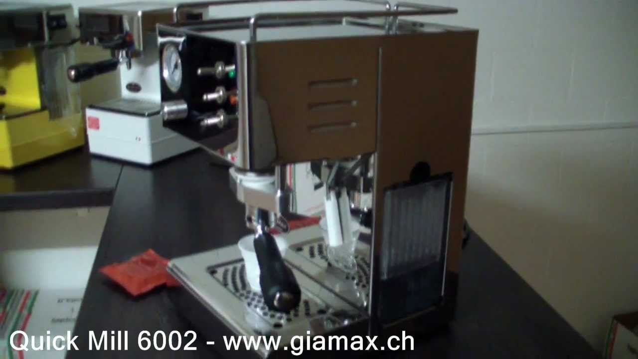Kaffeemaschine Quick Mill 6000 6002 Kaffeepads Giamax Caffè Youtube