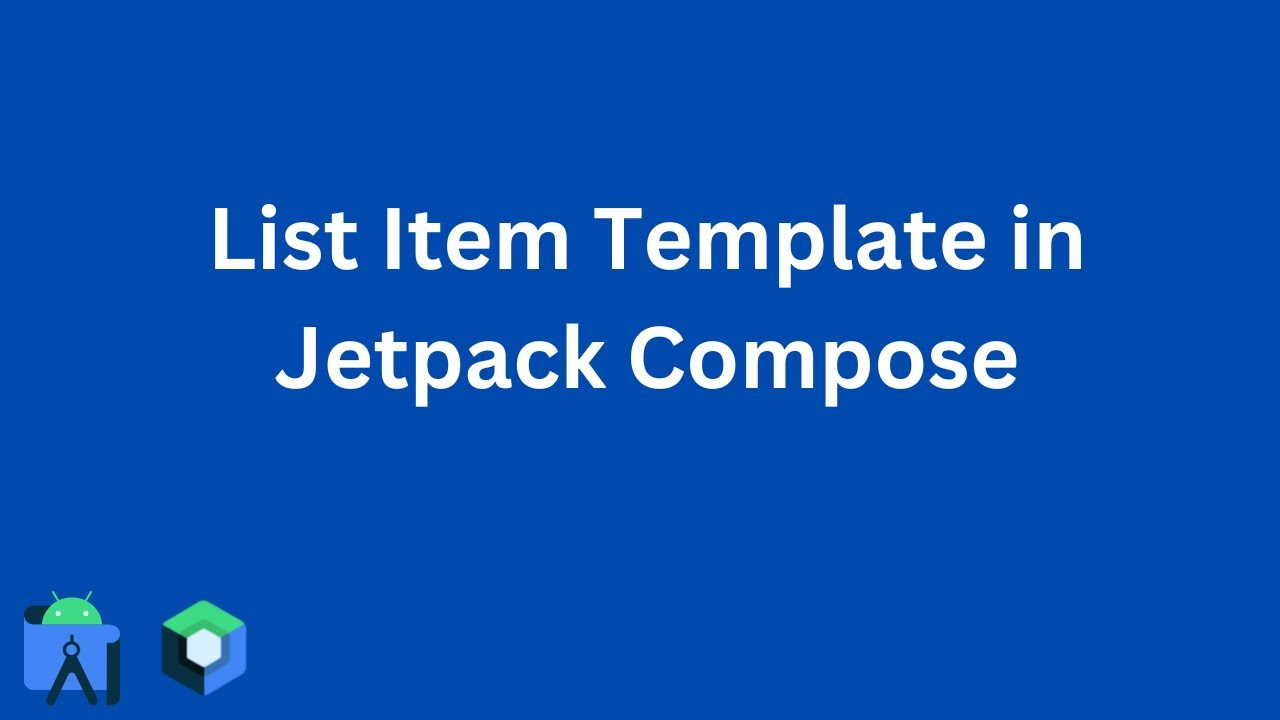 Listitem Template In Jetpack Compose Material 3 Android Youtube