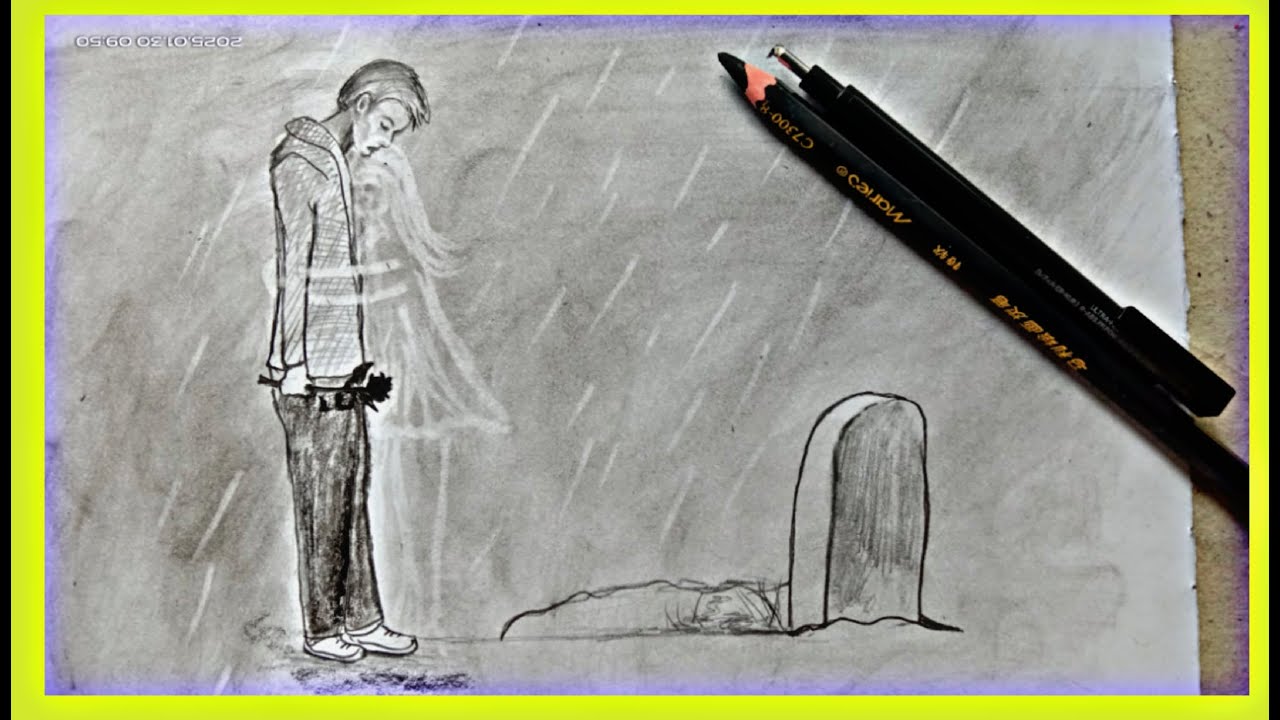 when you miss someone / sad drawing / art /painting - YouTube