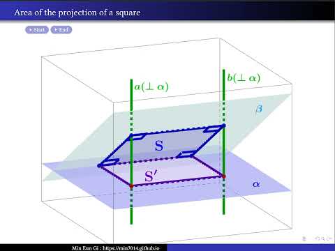 Area of the projection of a square - YouTube