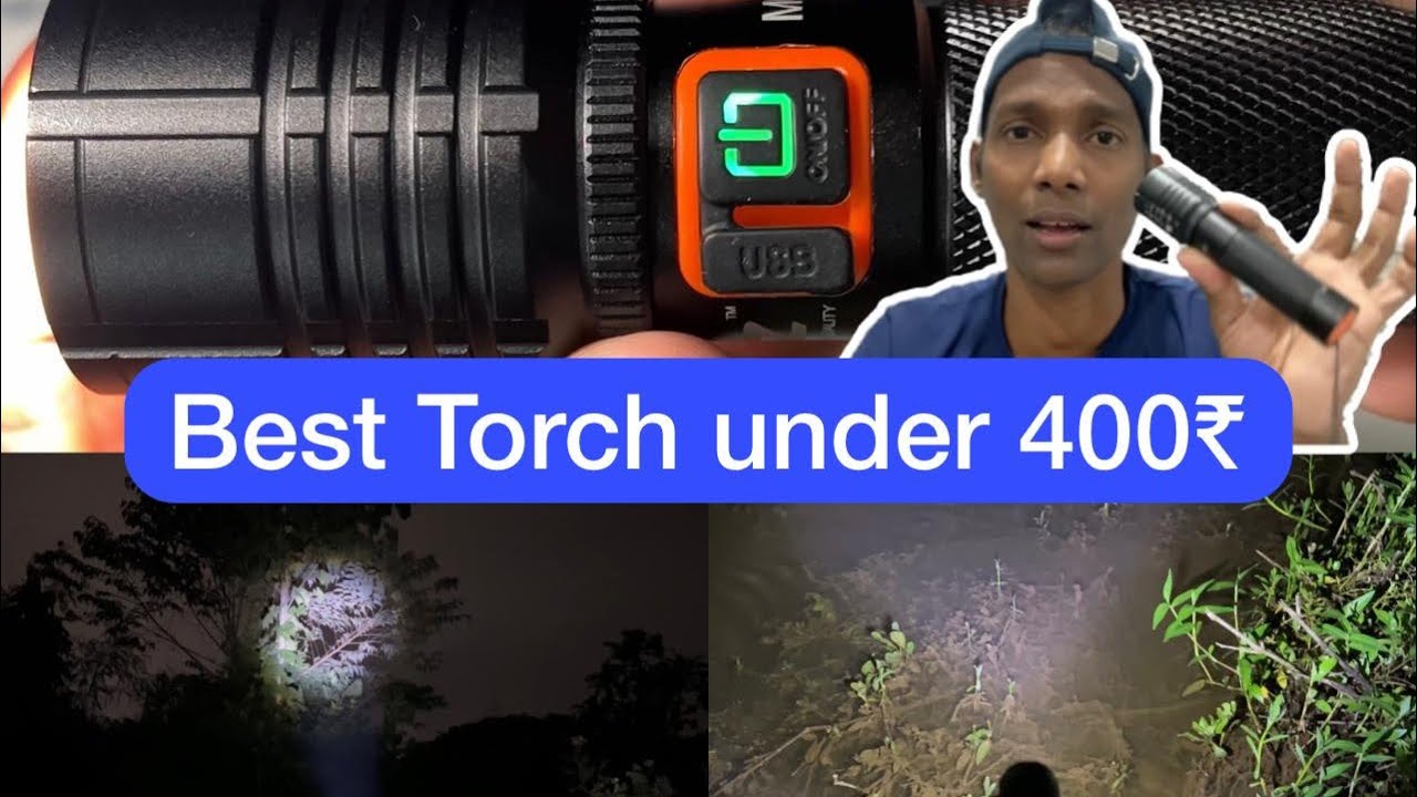 Torch light 🔦 unboxing and review | Best rechargeable torch under 400rs ...