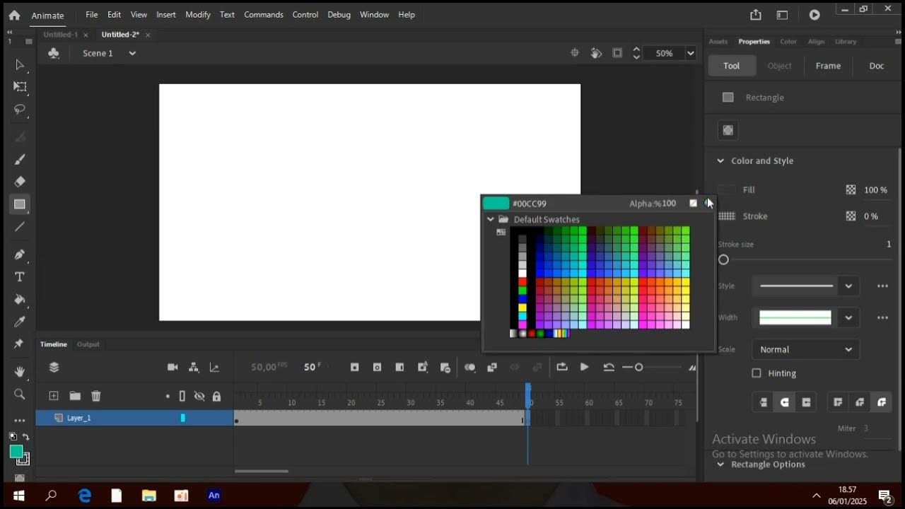 Tutorial Animasi Shape Tween Pada Adobe Animate - YouTube