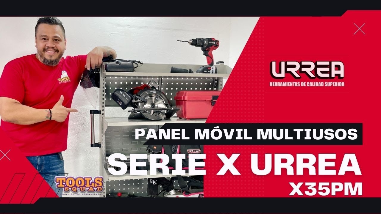 Panel móvil multiusos para taller Urrea X35PM - YouTube