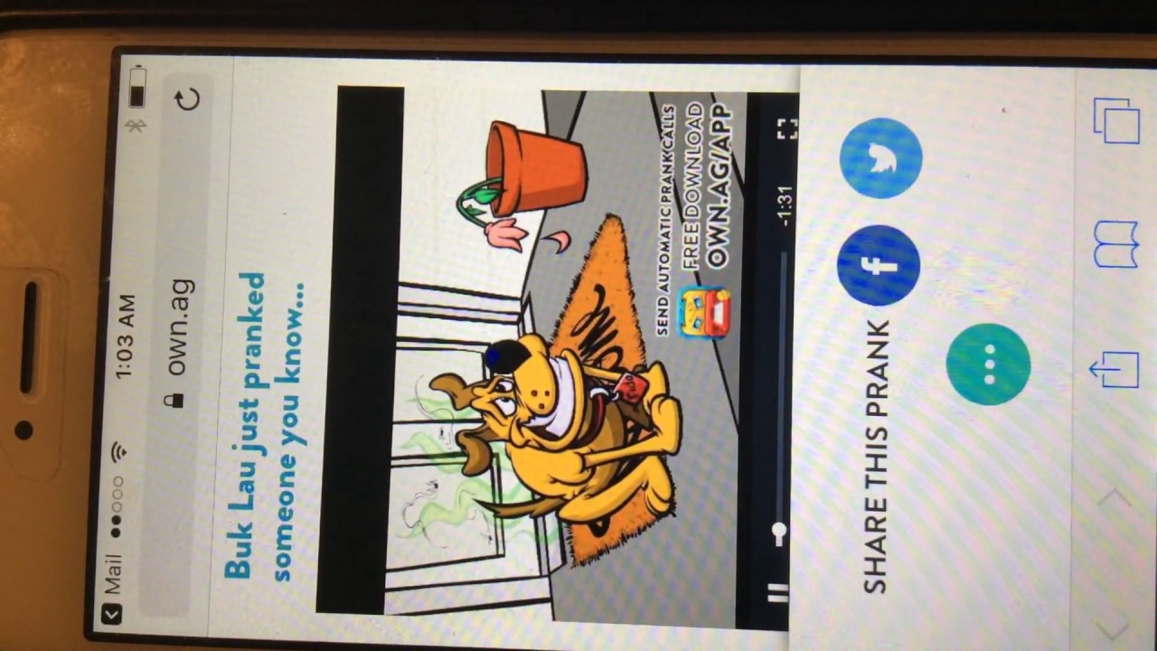 Ownage pranks app - friend recognises Buk Lau! - YouTube