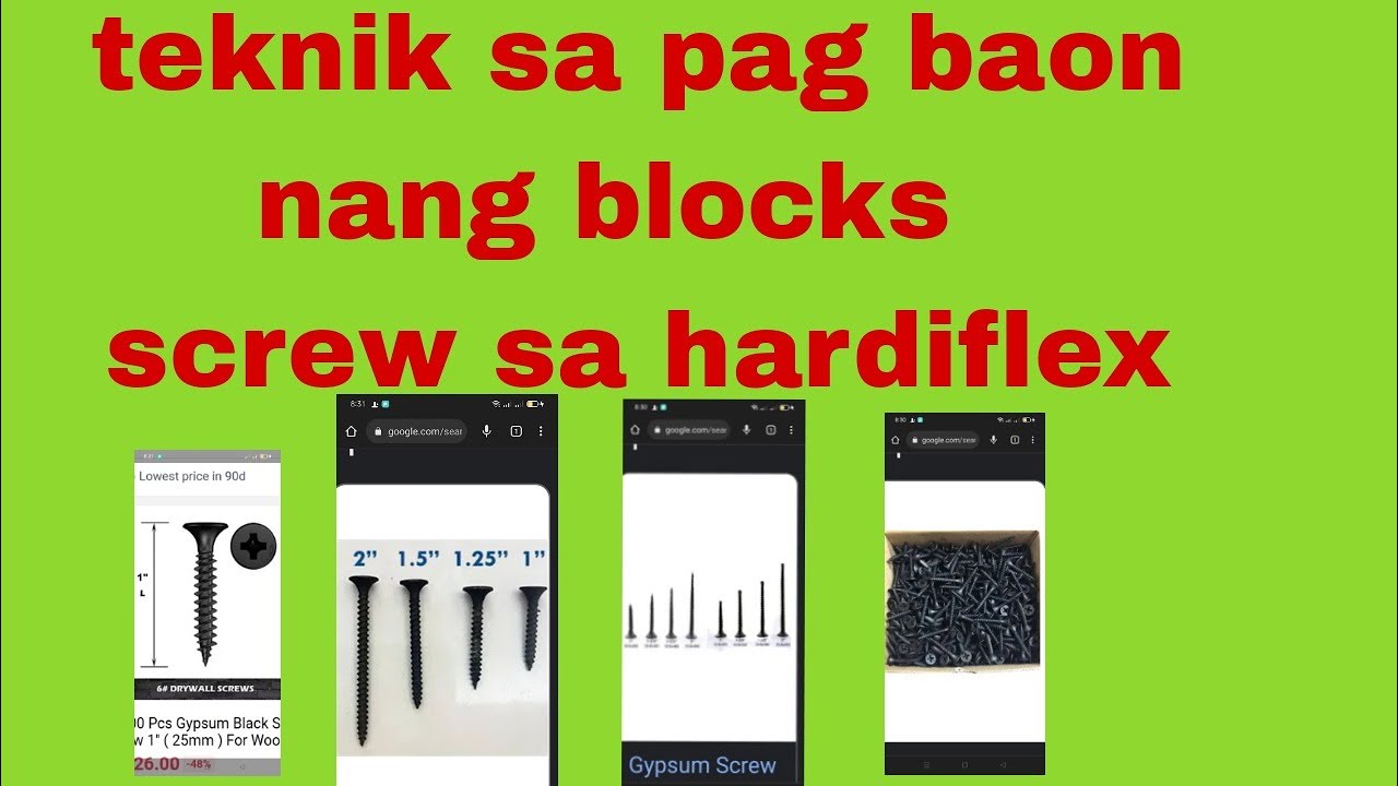 Teknik sa pag baon nang blocks screw sa hardiflex na walang litaw Ang ...