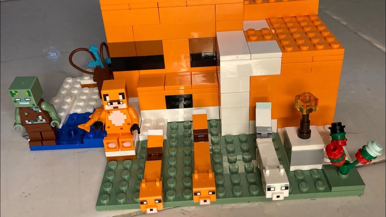 🦊 Montando LEGO MINECRAFT Casa da Raposa! #lego #minecraft # ...